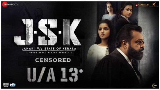 JSK - Janaki Vs State of Kerala Malayalam Movie Censoring Completed, U/A 13+ is the Certificate ...