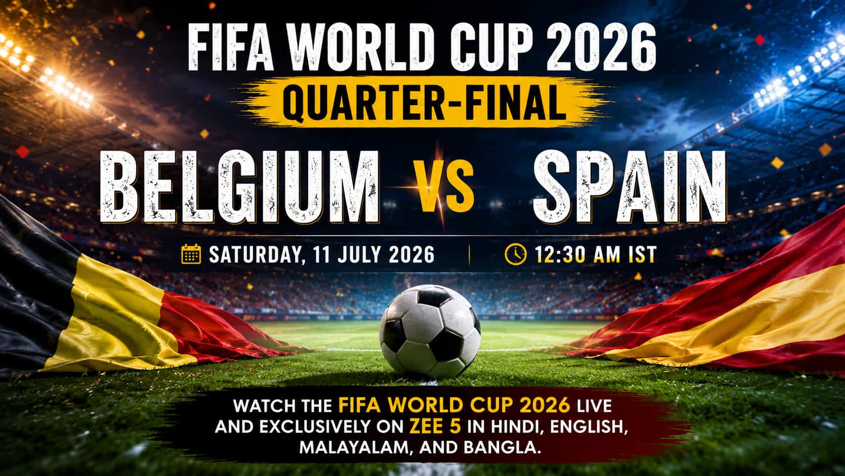Belgium Vs Spain Fifa World Cup Live Coverage On ZEE5 Kerala TV Belgium Vs Spain Fifa World Cup Live Coverage On ZEE5 Kerala TV